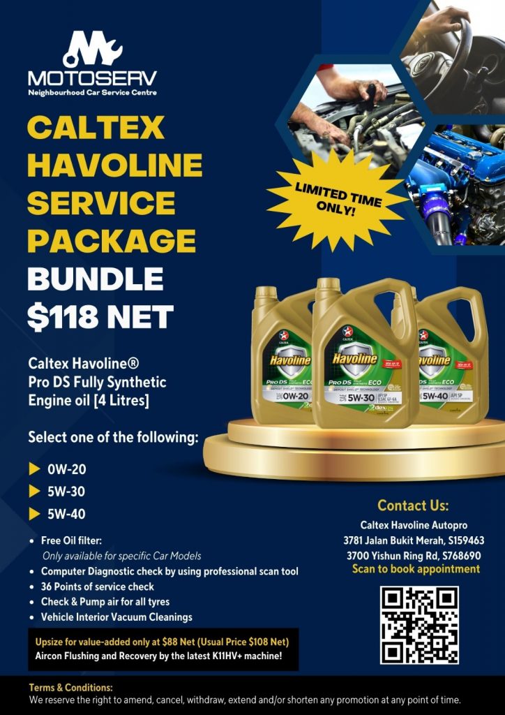 Motoserv - Caltex Havoline Service Package
